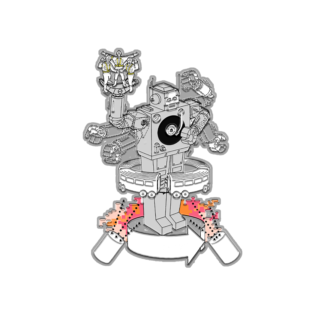 Beastie Boys Robot Pin - Beastie Boys